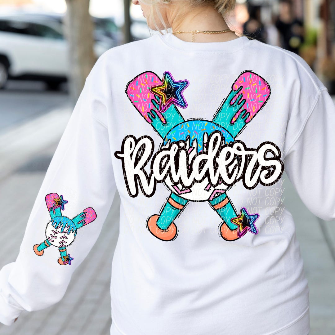 RAIDERS BASEBALL Png, Baseball Sleeve Png, Raiders Ice Cream Baseball ...