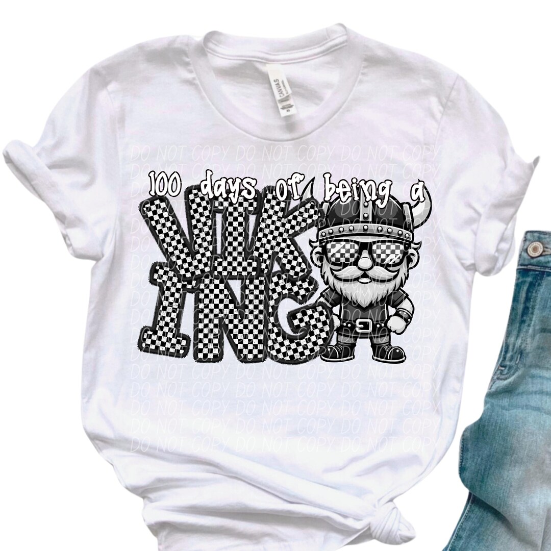 100 DAYS of Being a VIKING Png, 100th Day of School Digital for ...