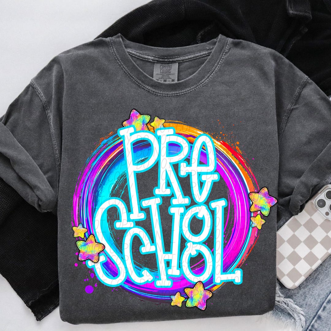 PRESCHOOL Png, Retro Preschool Png, Digital for Sublimation and Dtf ...