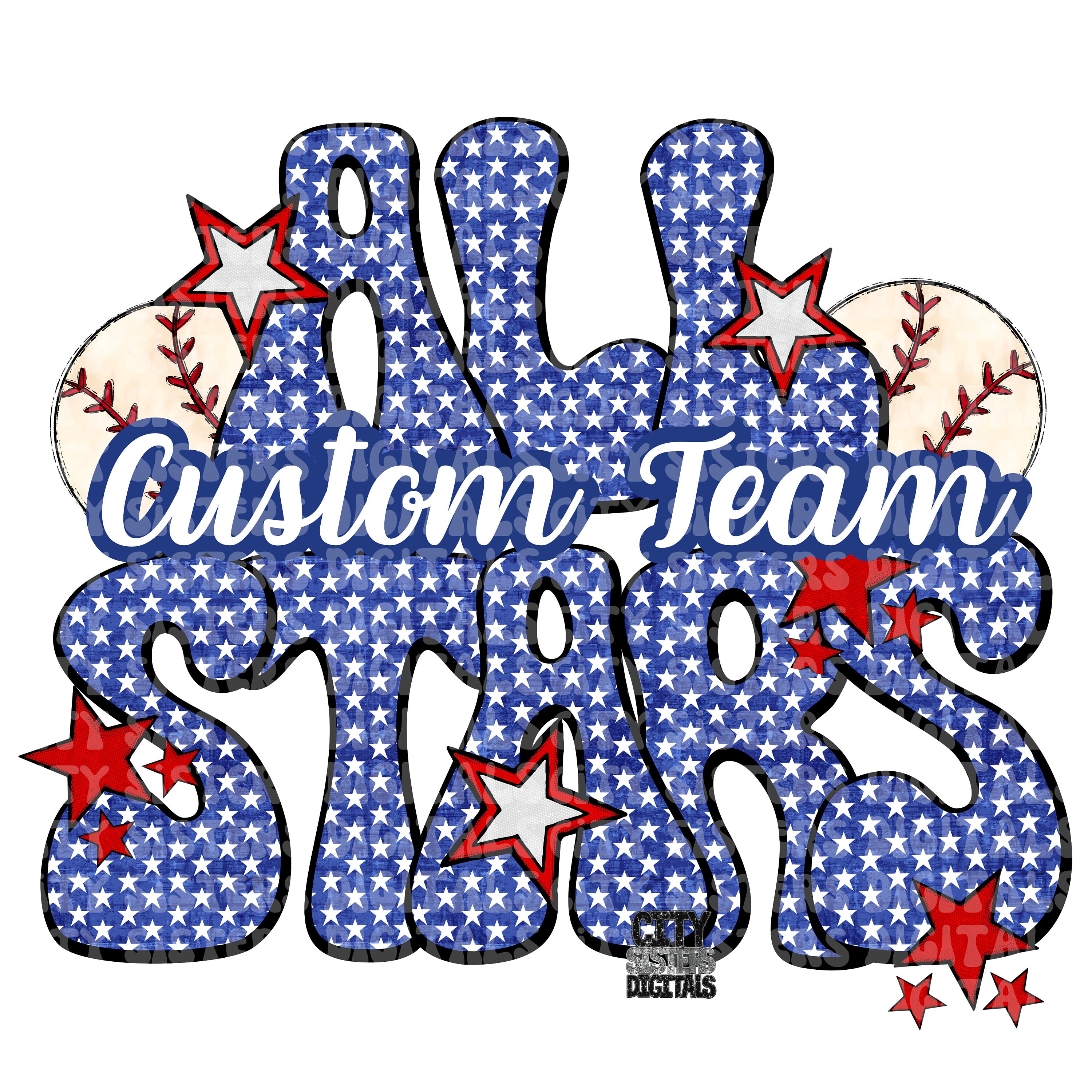 CUSTOM ALL STARS Png, All Stars Baseball Png, All Stars Softball Png ...