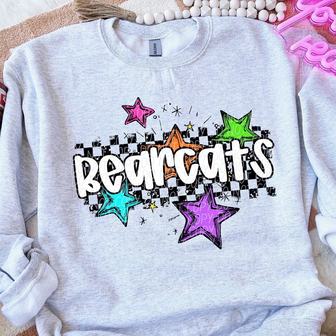 BEARCATS Png, Bearcats Digital for Sublimation & Dtf, Bearcats Stars ...