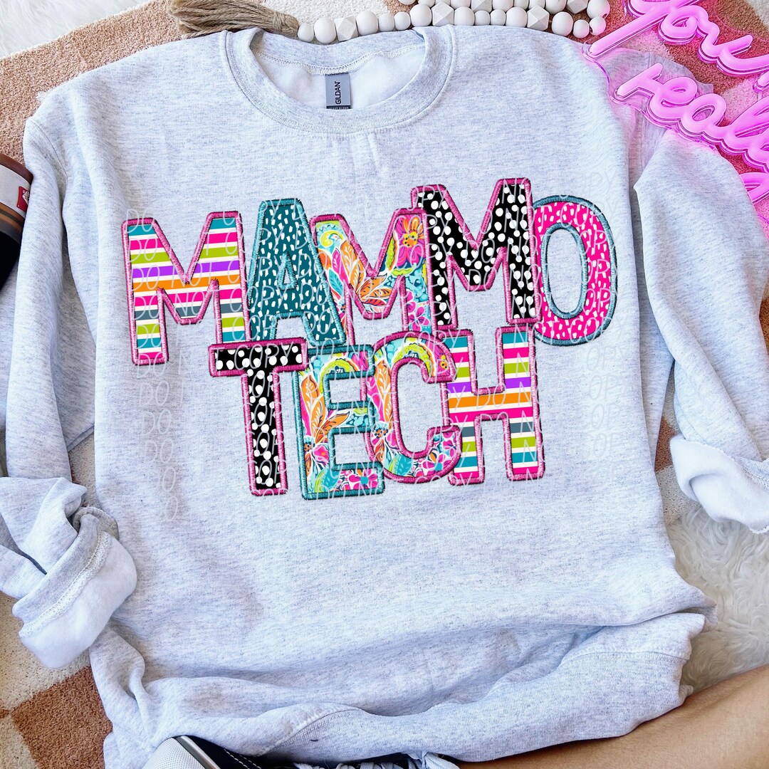 MAMMO TECH Png, Mammo Tech Faux Embroidery Digital for Sublimation and ...