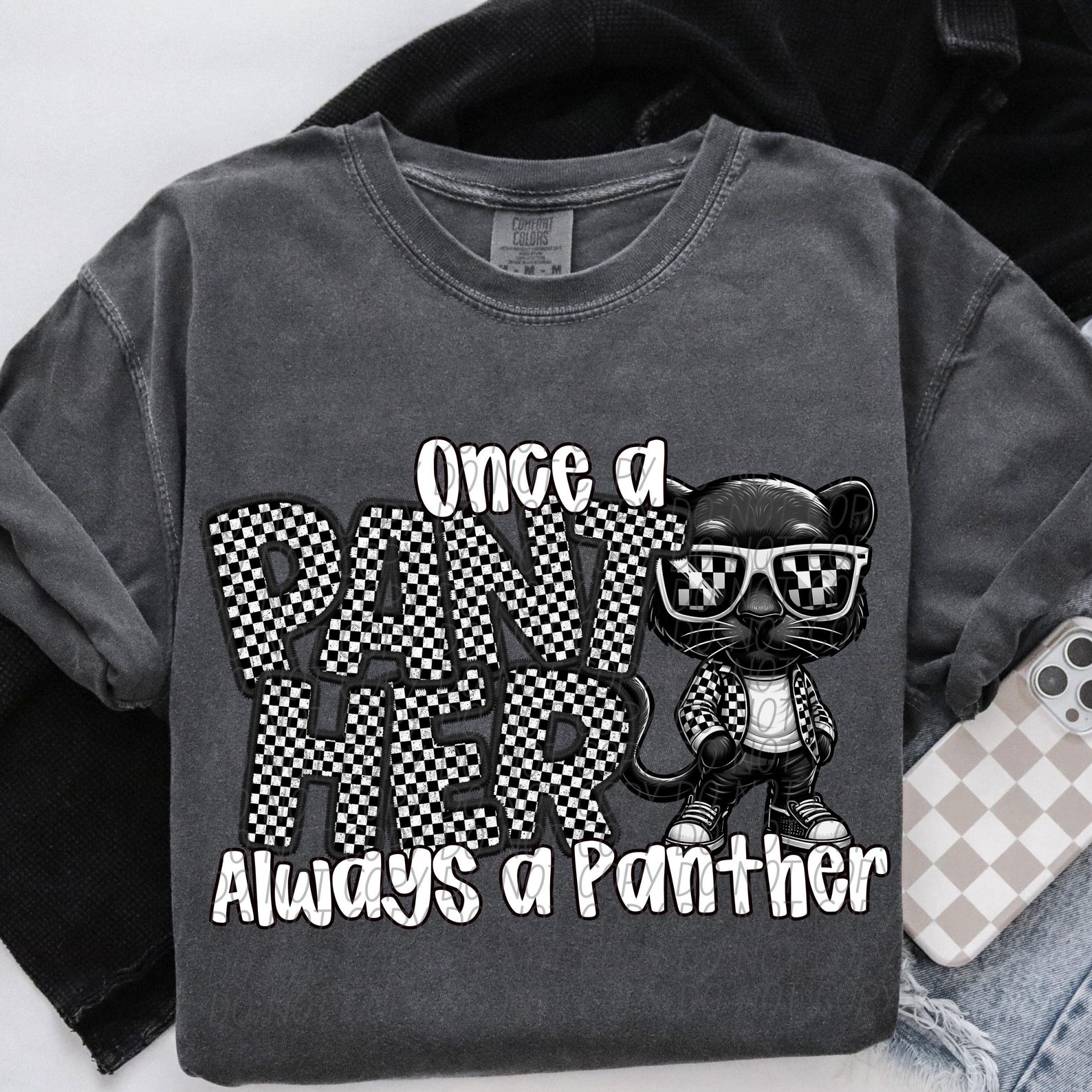 ONCE a PANTHER ALWAYS a Panther Png, Class 0f 2025 School Digital for ...