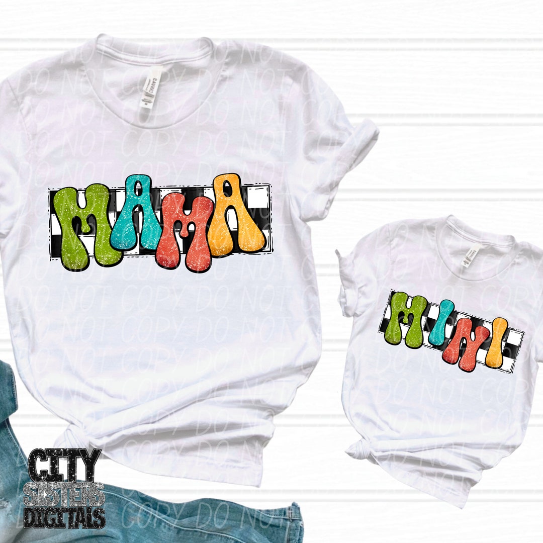 MAMA MINI Png, Retro Mama Mini Png, Digital for Sublimation and Dtf ...
