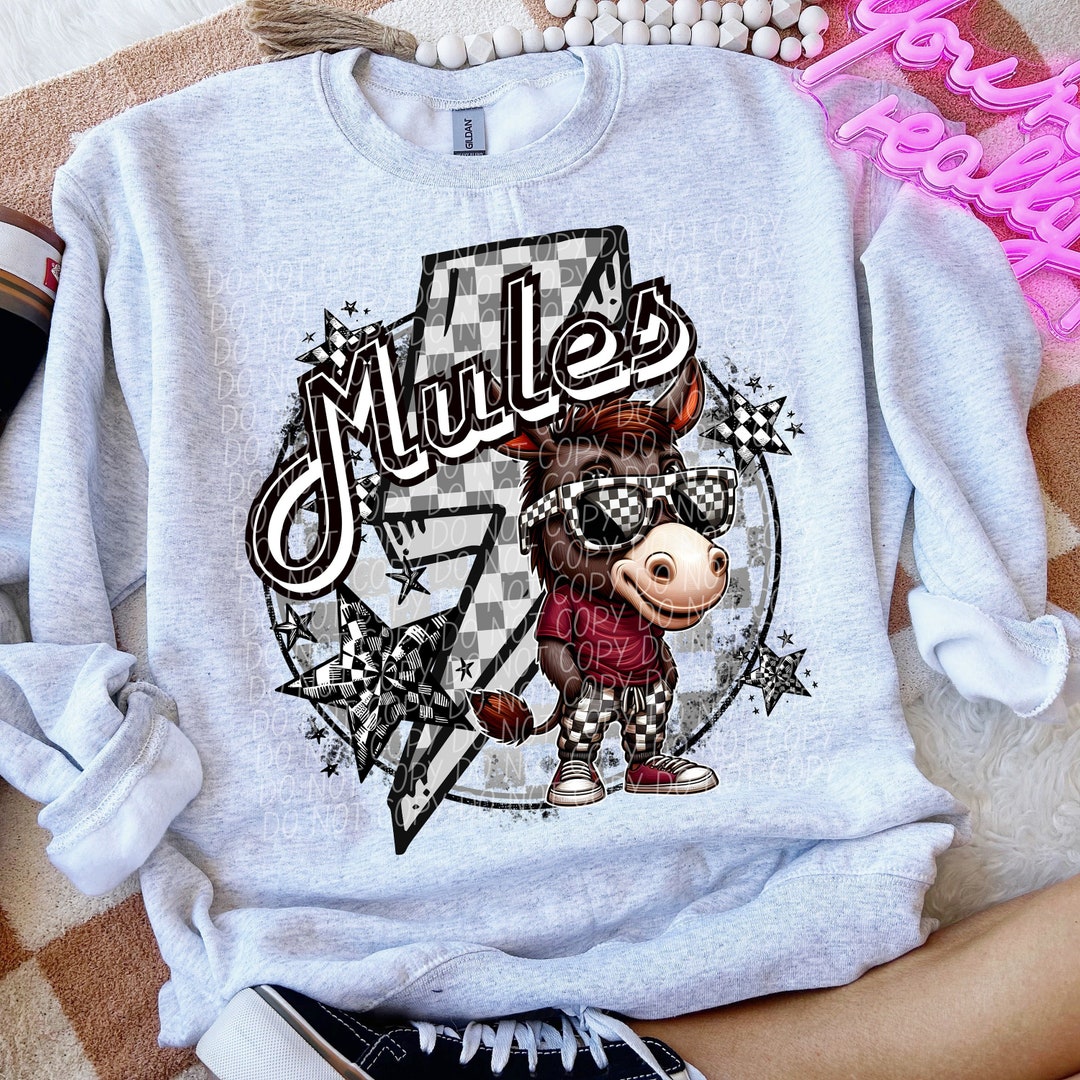 MULES SCHOOL SPIRIT Digital for Sublimation & Dtf Png, Mules School ...