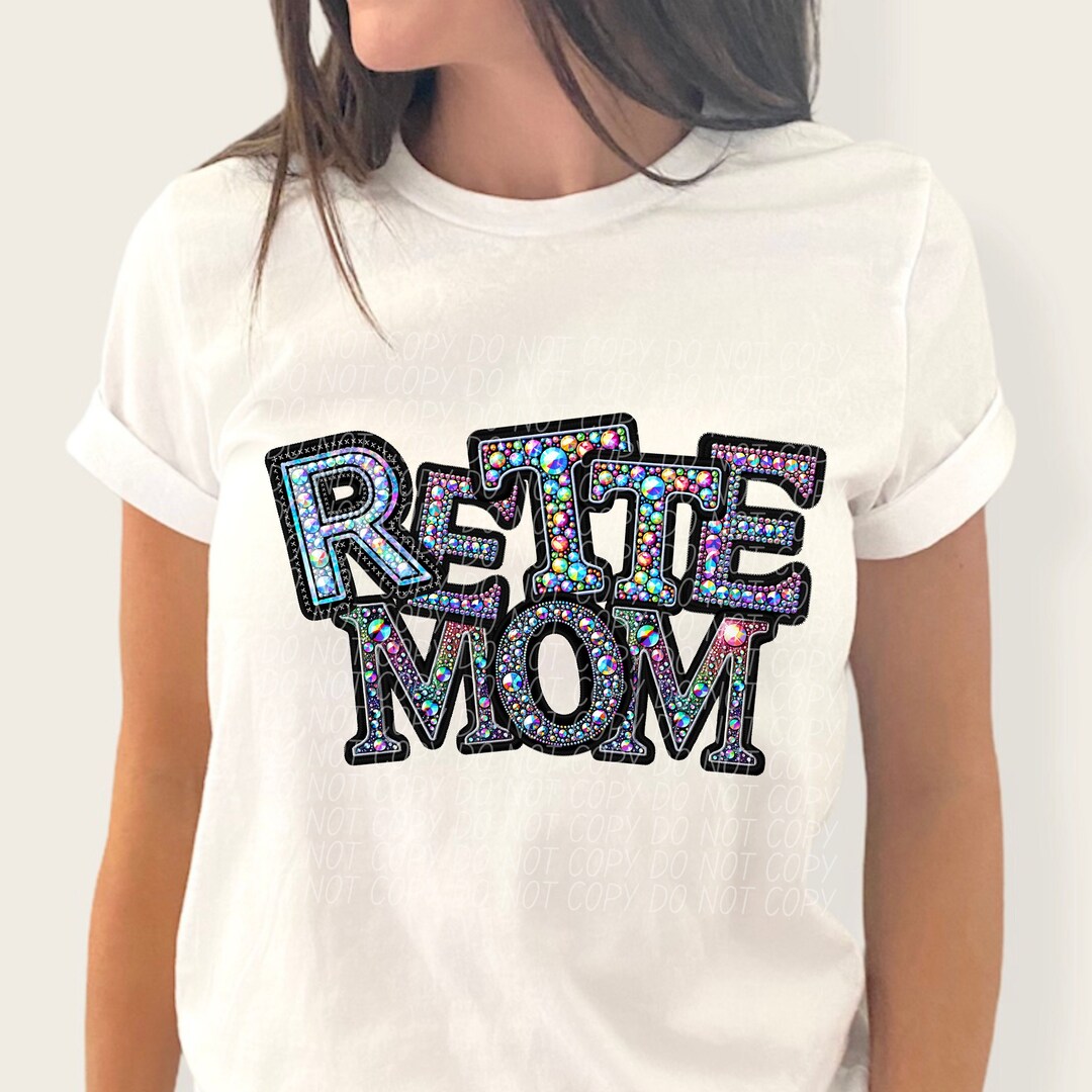 RETTE MOM Png, Faux Embroidery Rhinestone Ringette Mom Png, Rette Mama ...