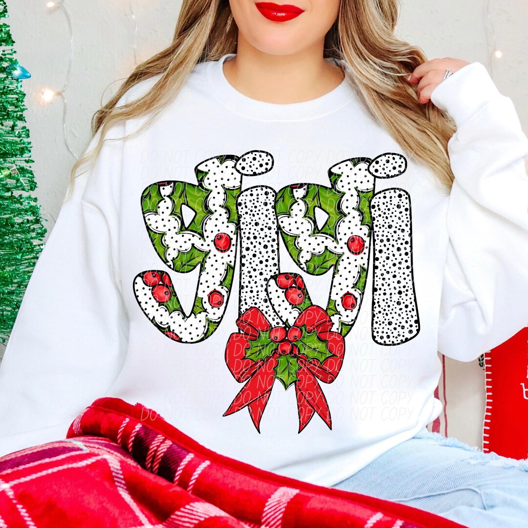 GIGI CHRISTMAS Png, Gigi Digital, Holly Jolly Gigi Png, Christmas Png ...