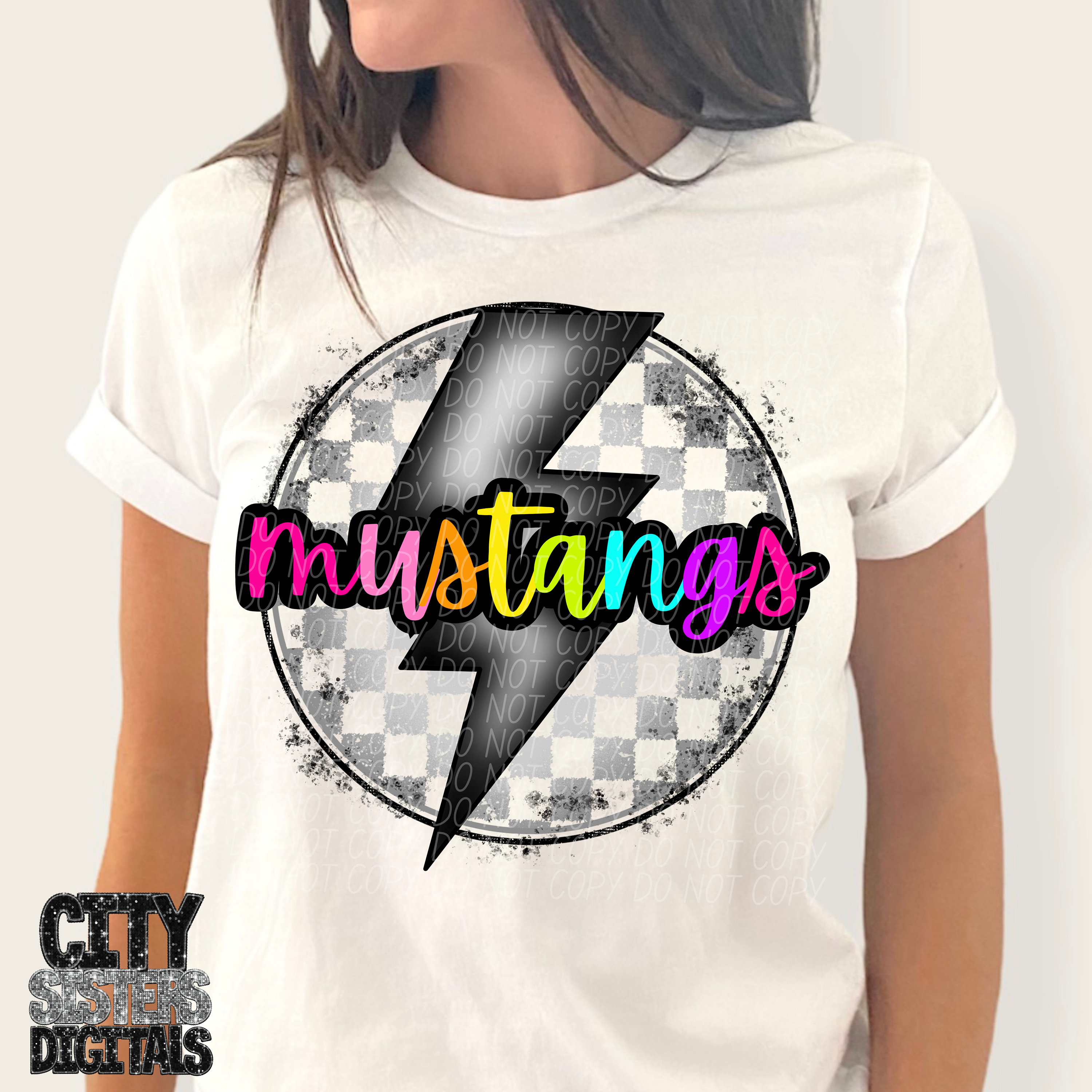 MUSTANGS Png, Bright Mustangs Png, Retro Mustangs Png, Digital for ...