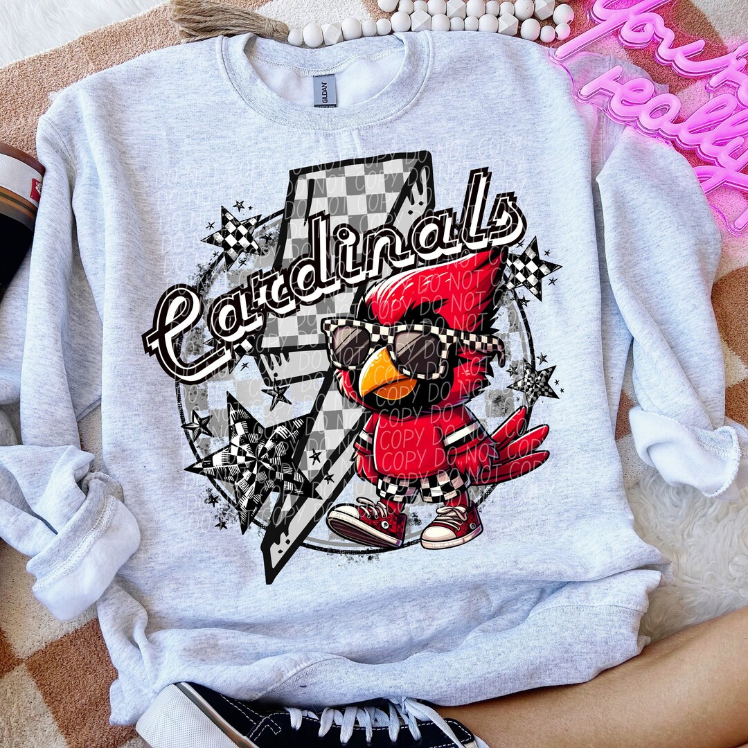 Cardinals School Spirit PNG: Retro Checker Design (digital Download) - Etsy
