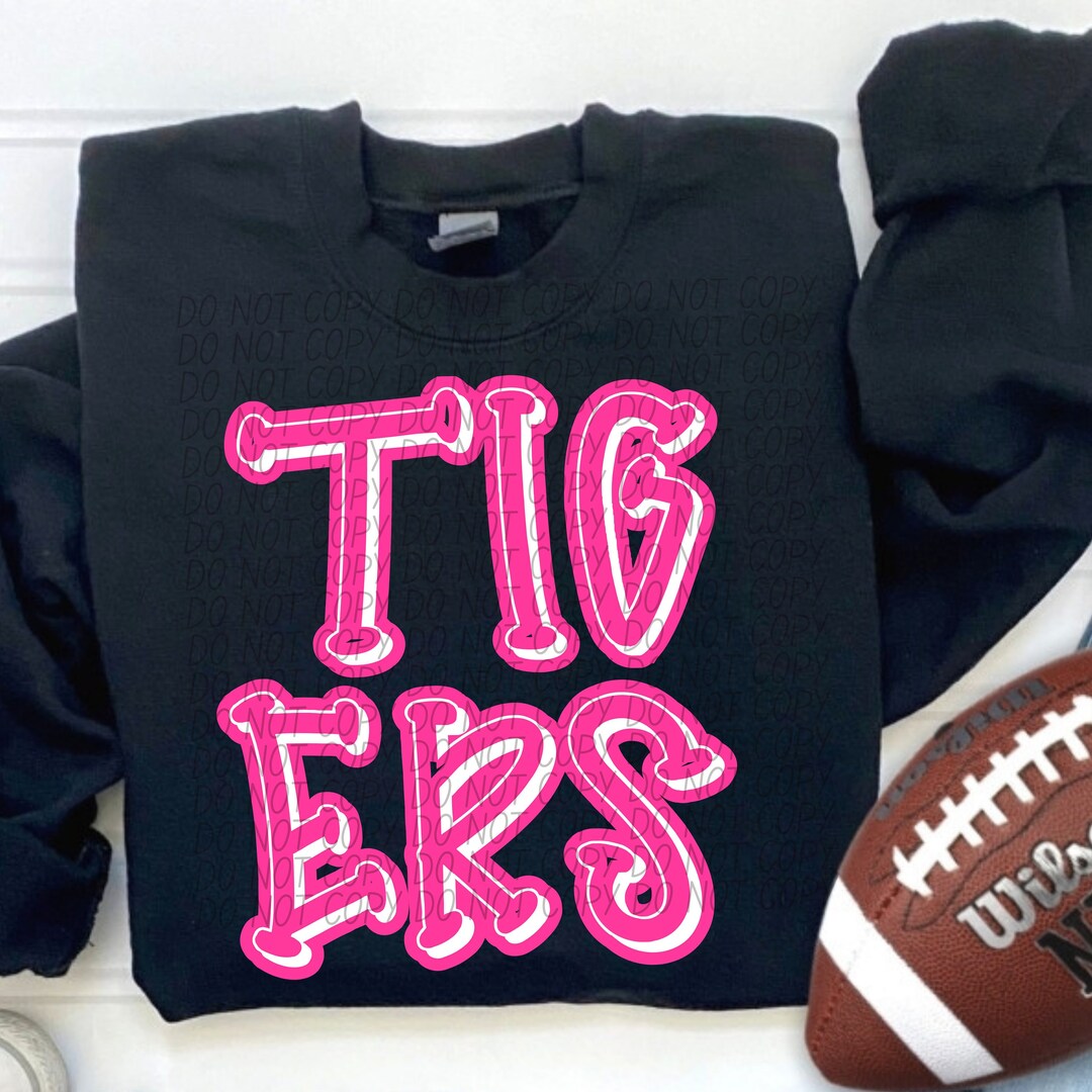 TIGERS PINK Out Digital for Sublimation & Dtf Png, Pink Out Png, Breast ...