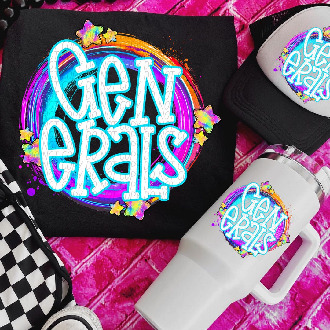 GENERALS Png, Generals Digital for Sublimation & Dtf, School Spirit Png ...