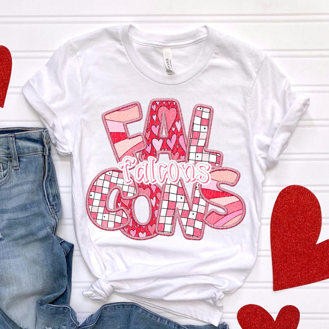 FALCONS VALENTINES DAY Digital for Sublimation & Dtf, Falcons ...