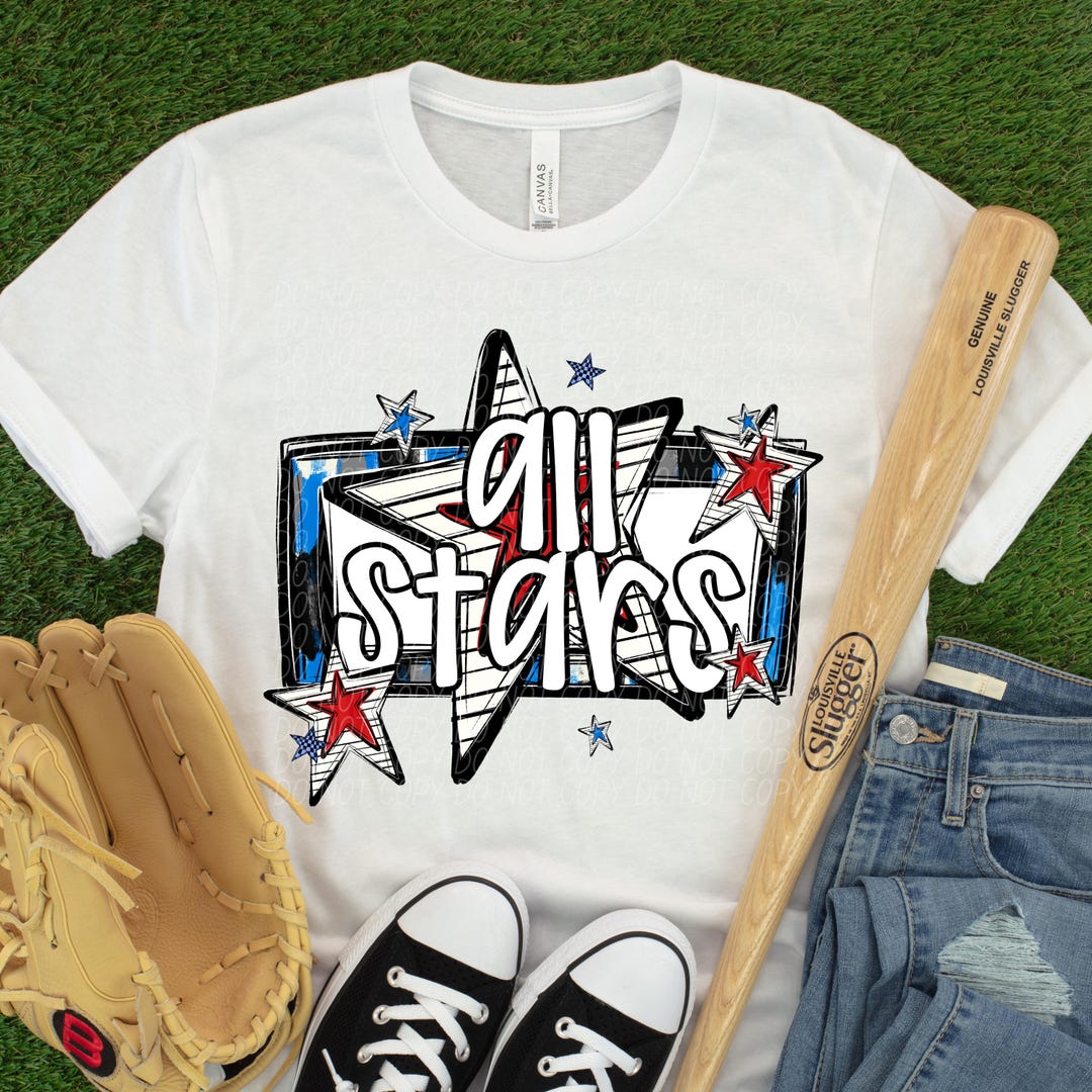 ALL STARS Png, Baseball All Stars Digital for Sublimation and Dtf ...