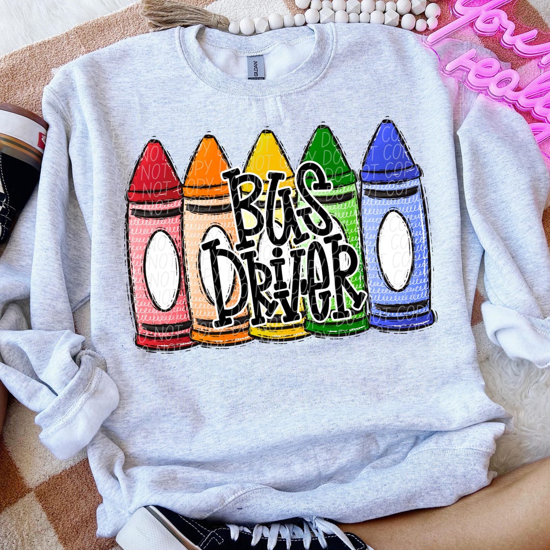 BUS DRIVER Png, Bus Driver Digital for Sublimation and Dtf, School ...