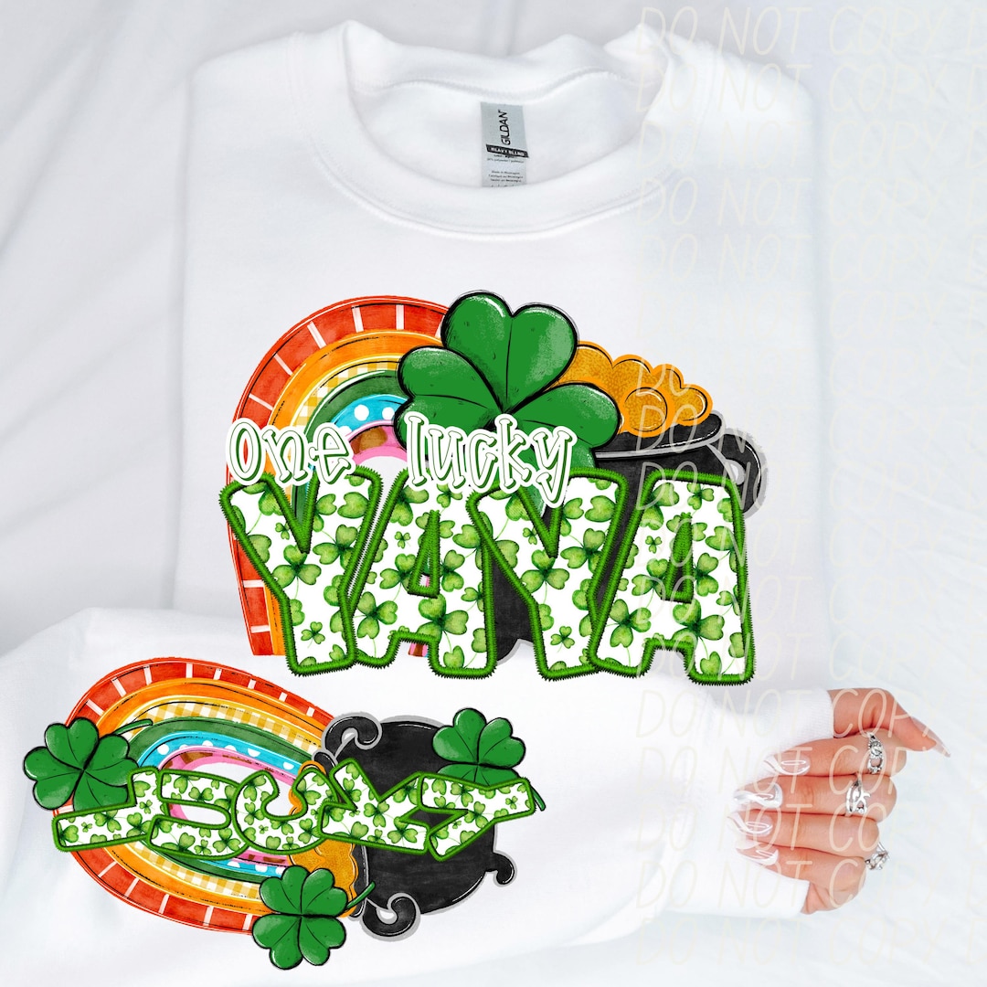 ONE LUCKY YAYA Png, Yaya W/sleeve Png, Yaya St. Patricks Day Png, Yaya ...