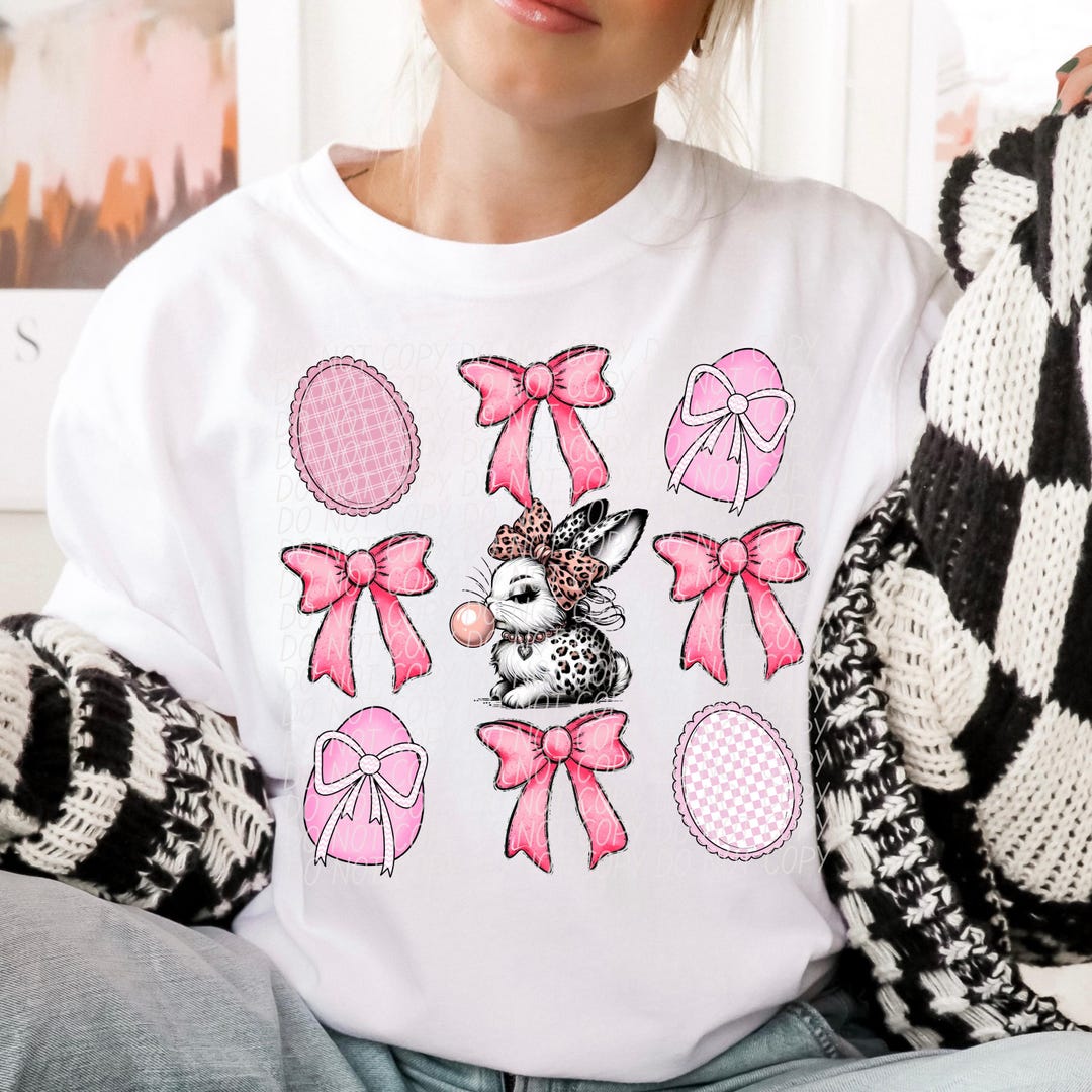 EASTER BUNNY Digital for Sublimation & Dtf, Easter Png, Checker Easter Png, Cute Easter Png ...