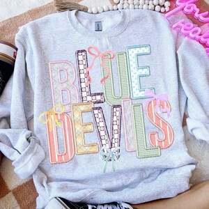 BLUE DEVILS Digital, Blue Devils Mascot Png, Blue Devils School Spirit ...