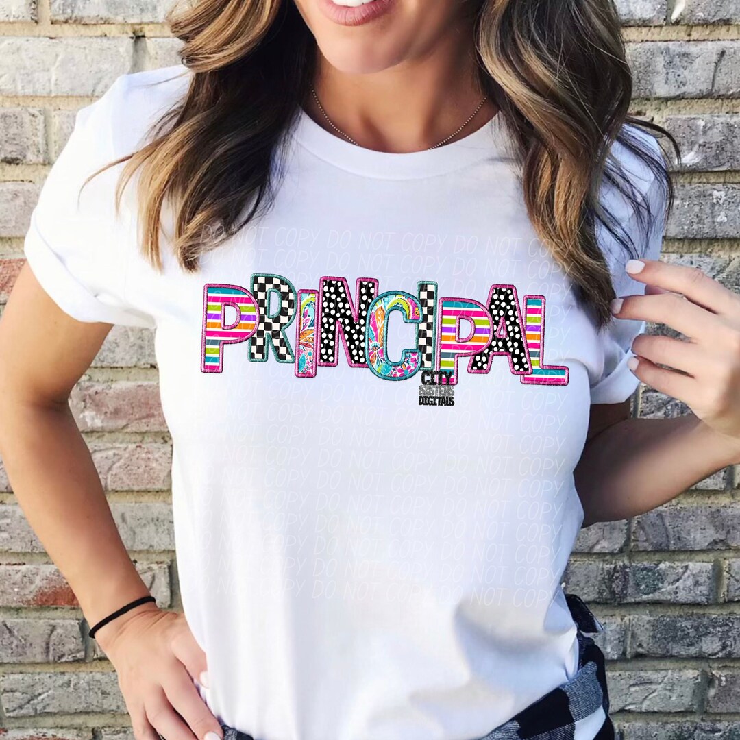 PRINCIPAL Png, Faux Embroidery Digital, Digital for Sublimation and Dtf ...