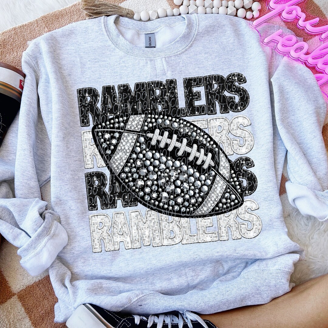 RAMBLERS FOOTBALL Rhinestone Digital for Sublimation & Dtf, Rhinestone ...