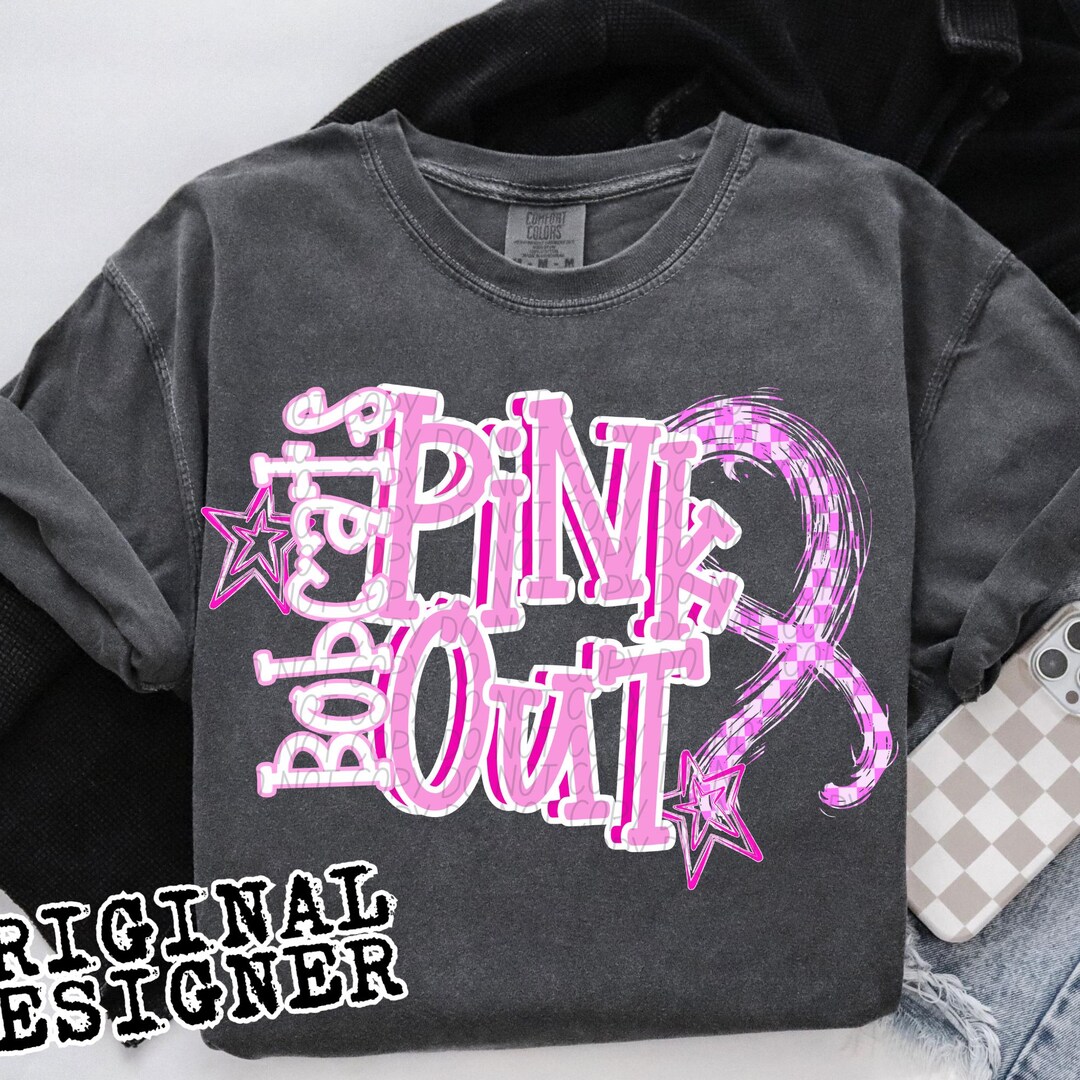 BOBCATS PINK Out Digital for Sublimation & Dtf Png, Pink Out Png ...