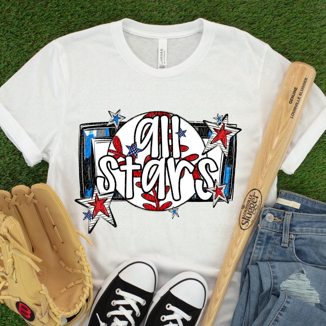 ALL STARS Png, Baseball All Stars Digital for Sublimation and Dtf, All ...
