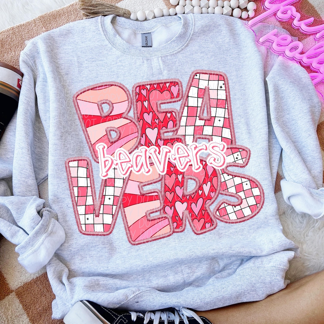 BEAVERS VALENTINES DAY Digital for Sublimation & Dtf Png, Beavers Mascot Png, Beavers School ...