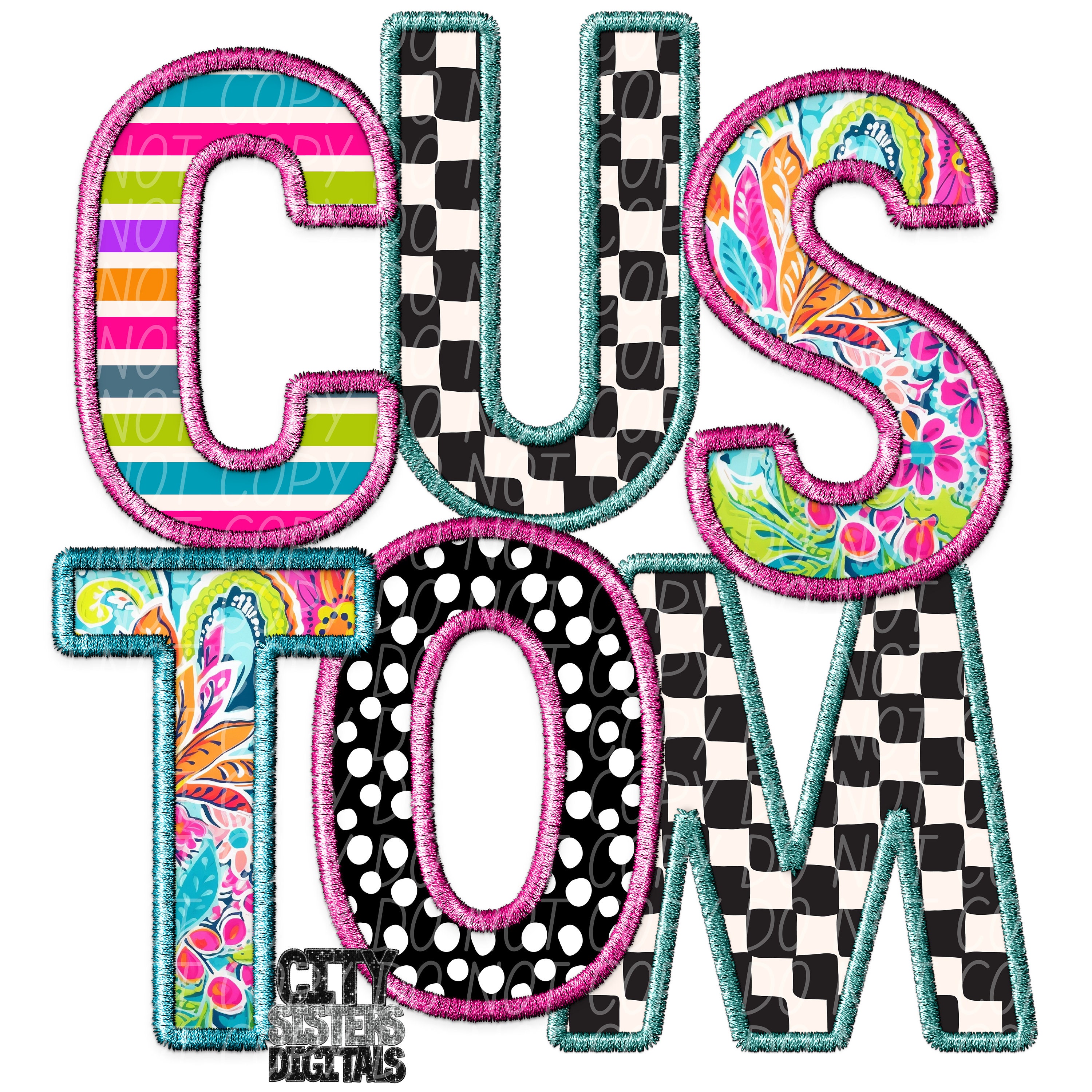 CUSTOM FAUX EMBROIDERY Png, Custom Png, Custom Digital for Sublimation ...