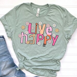 LIVE HAPPY Png, Digital File for Sublimation & Dtf, Positivity Png ...