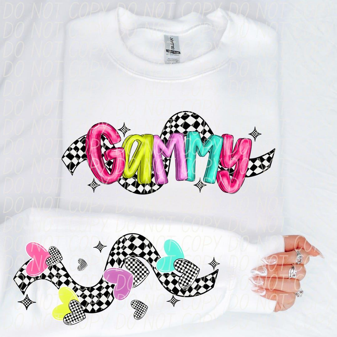 GAMMY Png, Gammy With Heart Sleeve Png, Gammy Mothers Day Png, Gammy ...