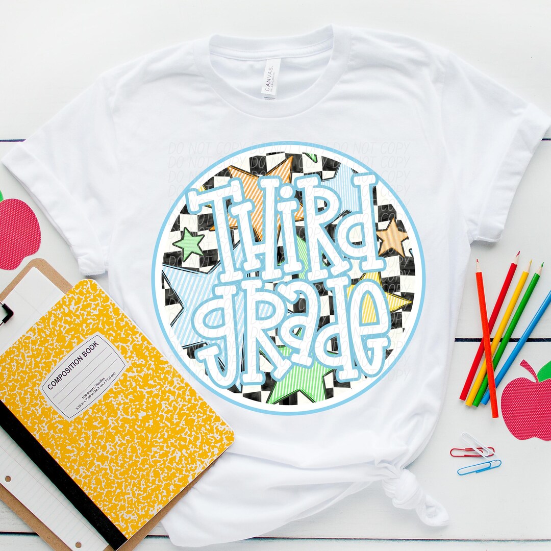 THIRD GRADE Png, 3rd Grade Png, Third Grade Digital for Sublimation ...