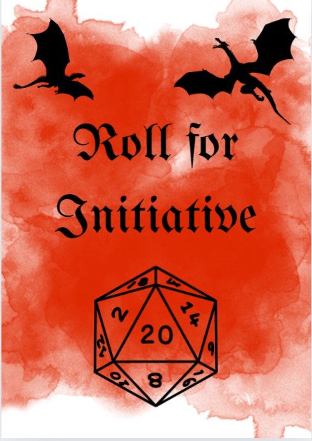 Dnd Roll for Initiative Print - Etsy