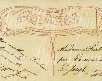 French Script to Quebec 1905 French Postcard Photo Scan | Etsy