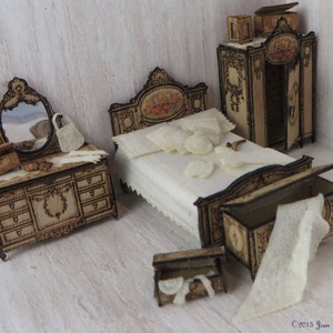 KIT French Country Quarter Scale Bedroom Chest or Trunk and Box Kit ...