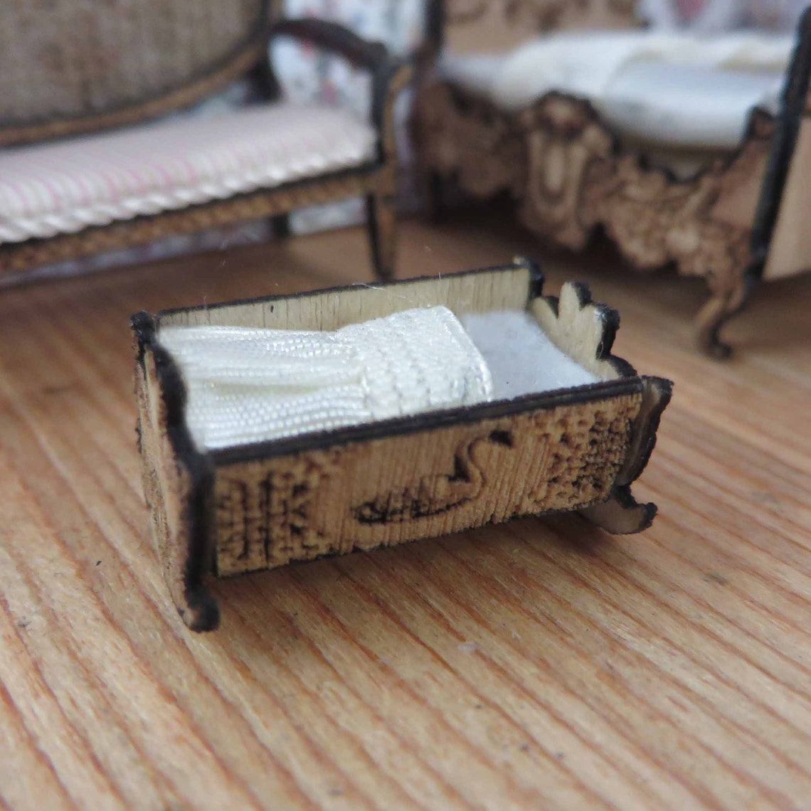 KIT French Swan Cradle Kit Laser Cut and Engraved 1/4 Inch | Etsy