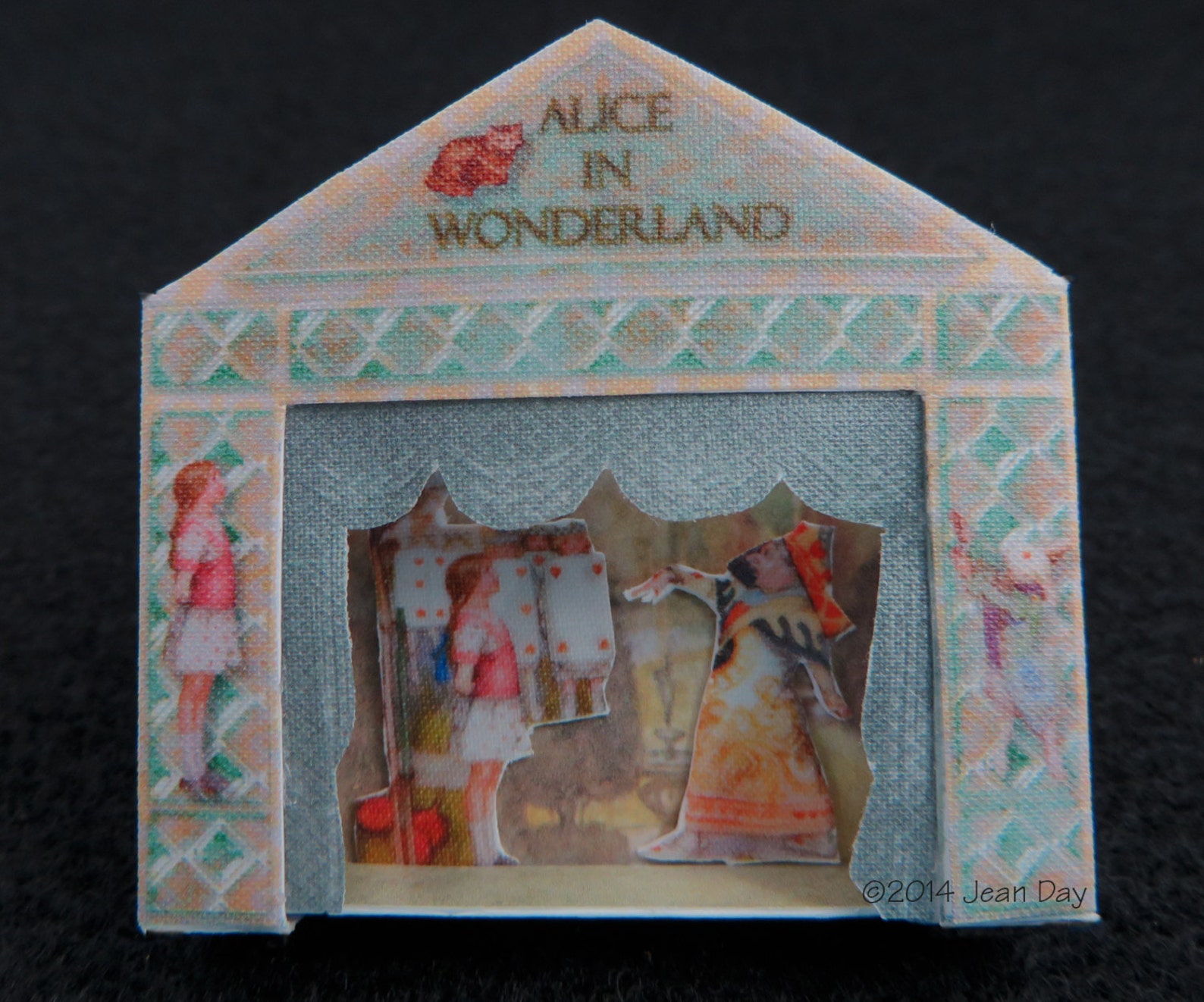 Miniature Alice in Wonderland Toy Theater Kit in 1:12, Wall Hanging Art ...