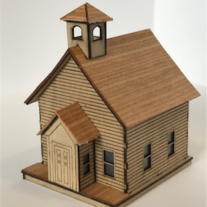 KIT 1:144 Scale, School 1886 Town Series Micro, MK007 Dollhouse ...