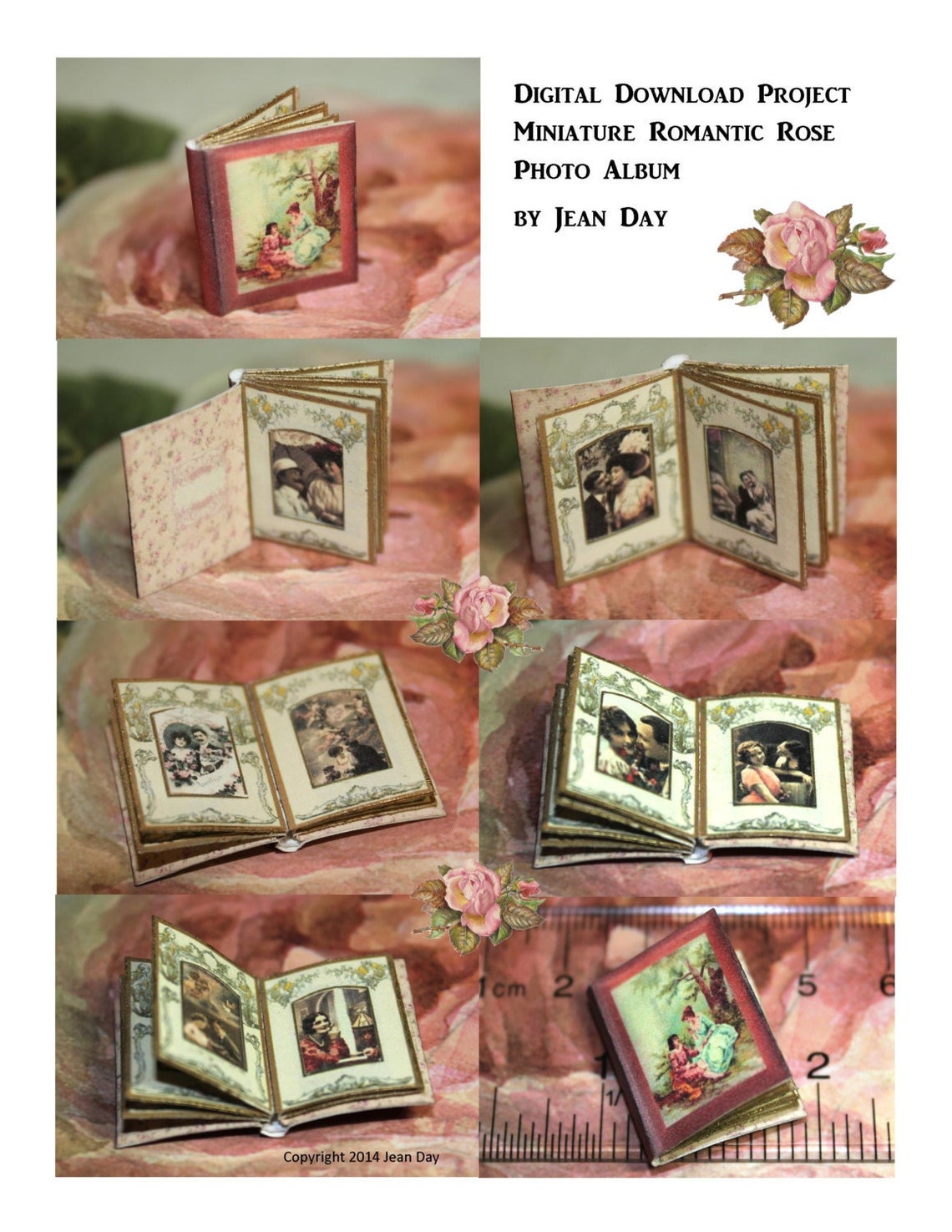 French Romantic Rose Photo Album Download Project, Book 1:12 Scale ...