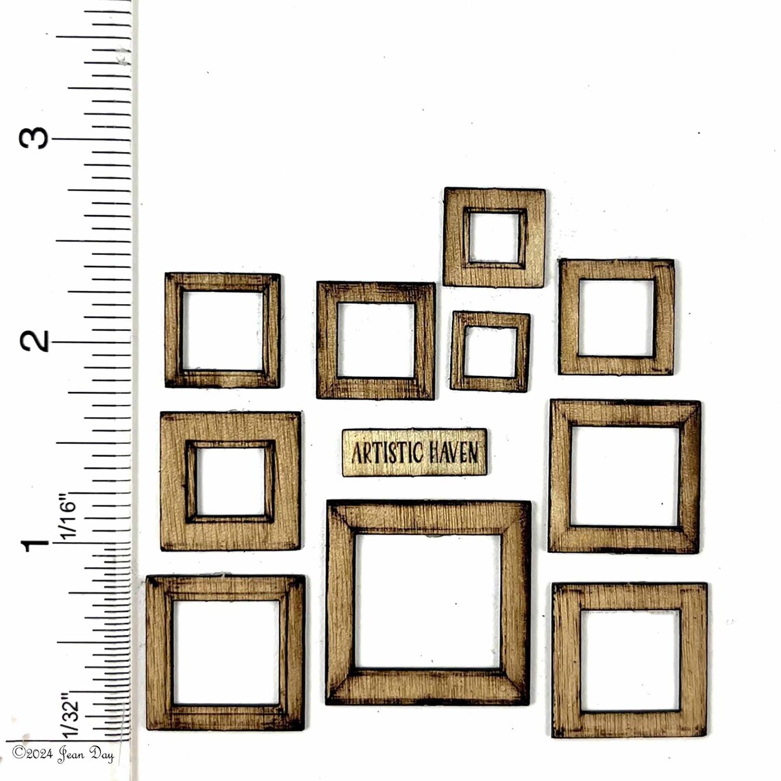KIT Frames for Art, 10 Quarter Scale Frames and a Saying, 1:48, Laser ...