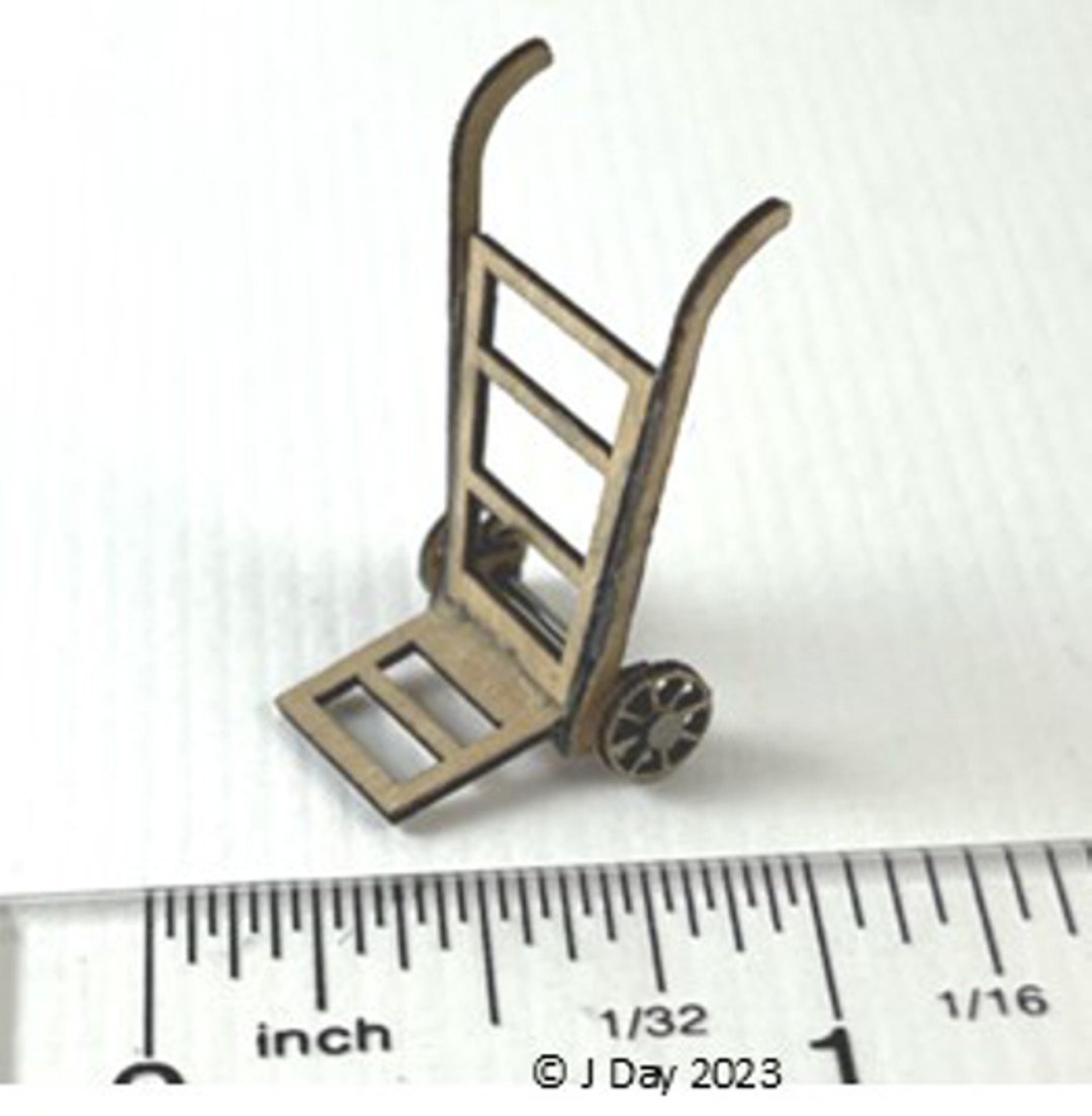 KIT Vintage Hand Cart Dolly 1:48 Scale Laser Cut Kit by John Day LC508 ...