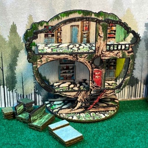 Kit, Tree House in Quarter Scale, Dollhouse Miniature, 1:48 Scale LC198 ...