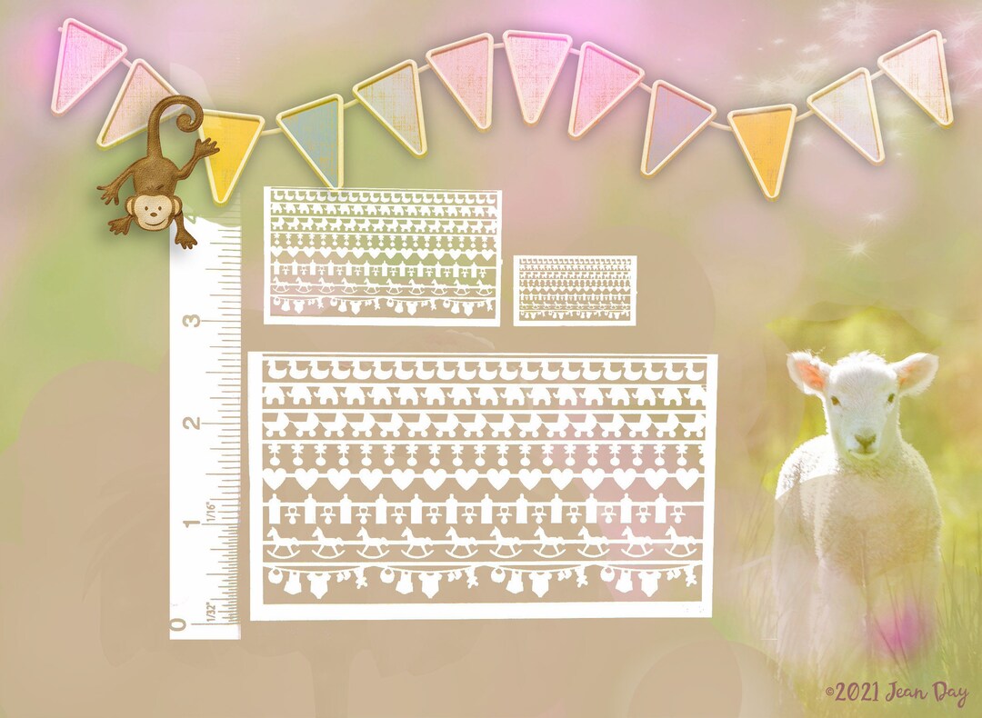 Baby Edging and Trims Kit in 3 Scales Laser Cut on Paper in 5 Colour ...