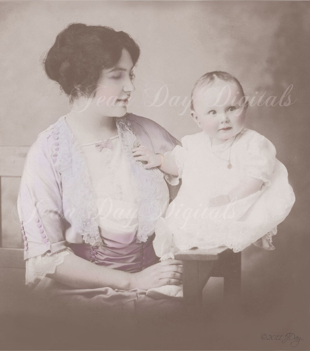 Grace and Natalia, Mother and Baby - 2 Styles, Antique Victorian ...