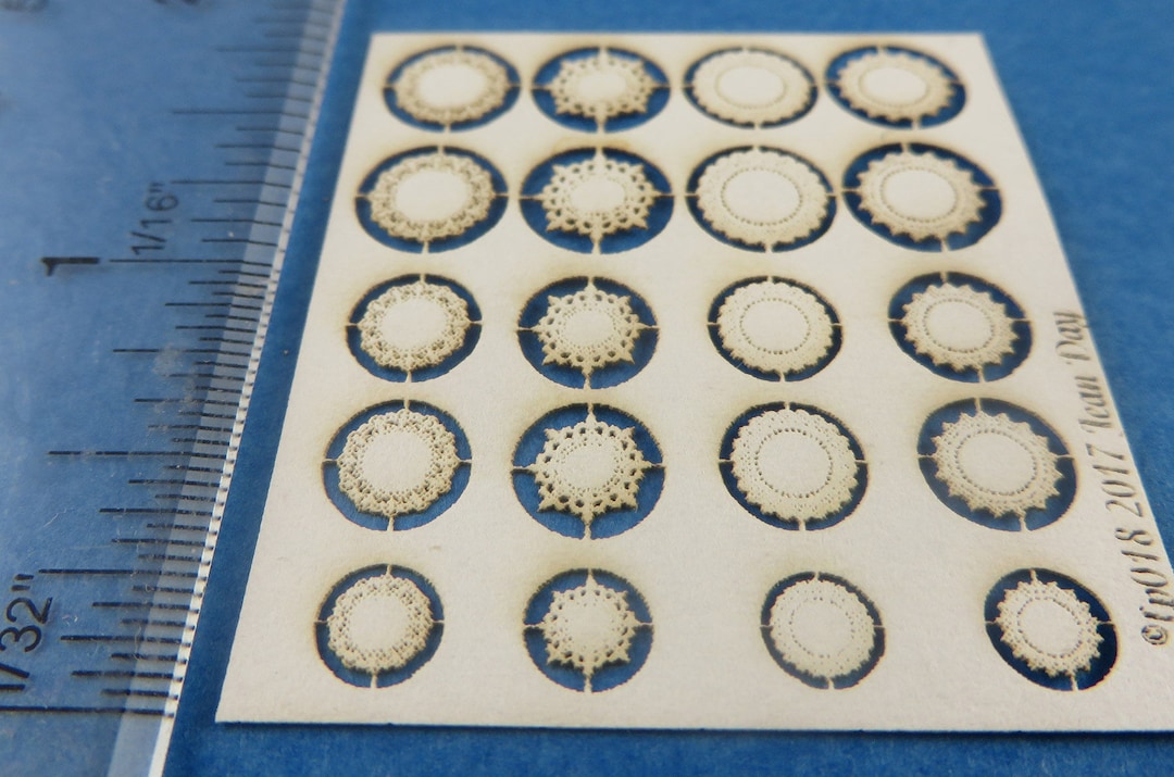 1:48 Scale 20 Paper Laser Cut Lace Doilies on Heavier Paper in 6 ...