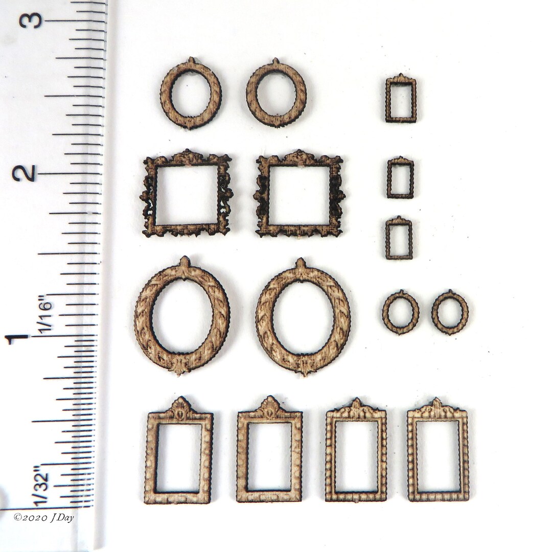KIT French Country Frames, 1:48, Quarter Scale Kit Smaller Frames LC067 ...