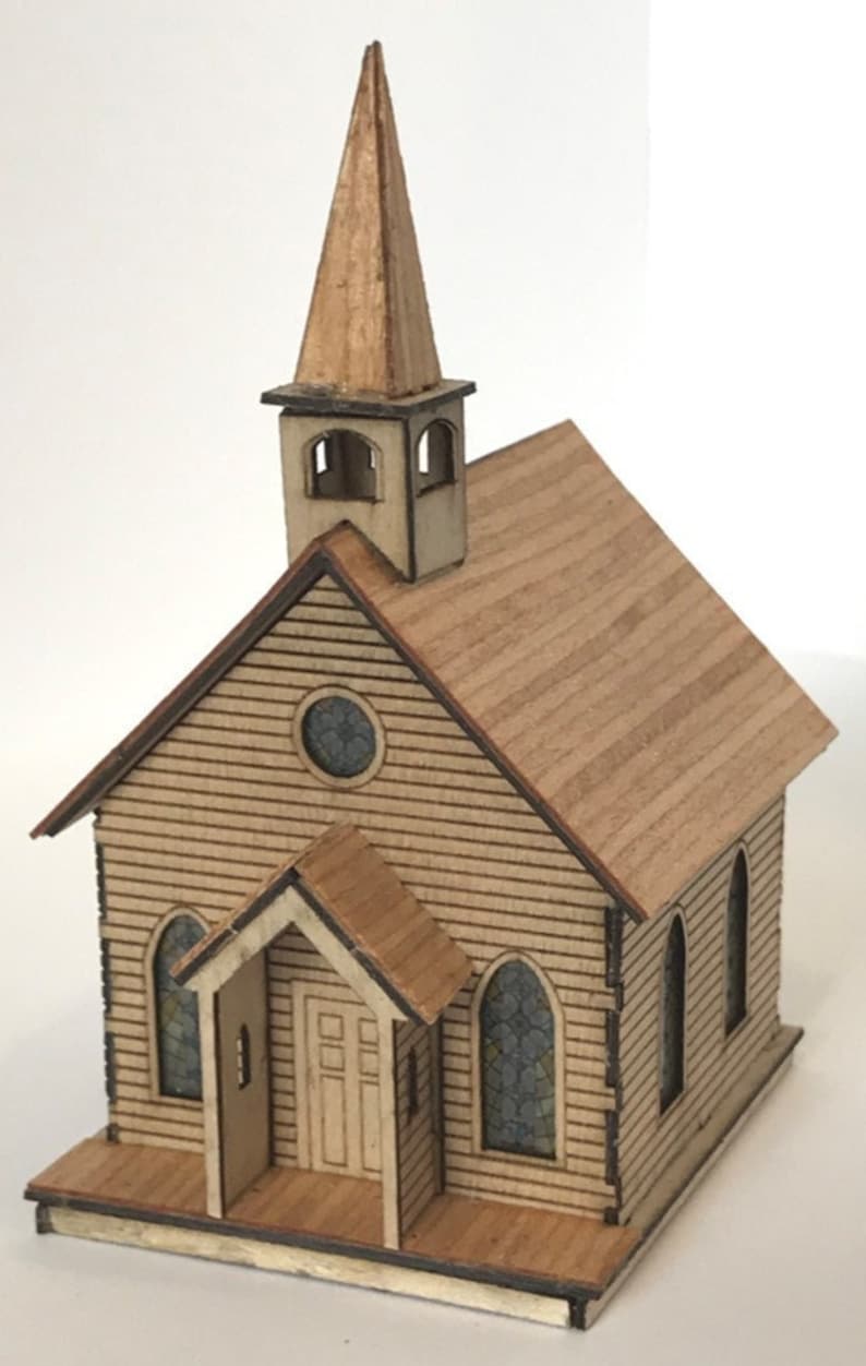 KIT 1:144 Scale, Church 1886 Town Series Micro, MK006 Dollhouse ...