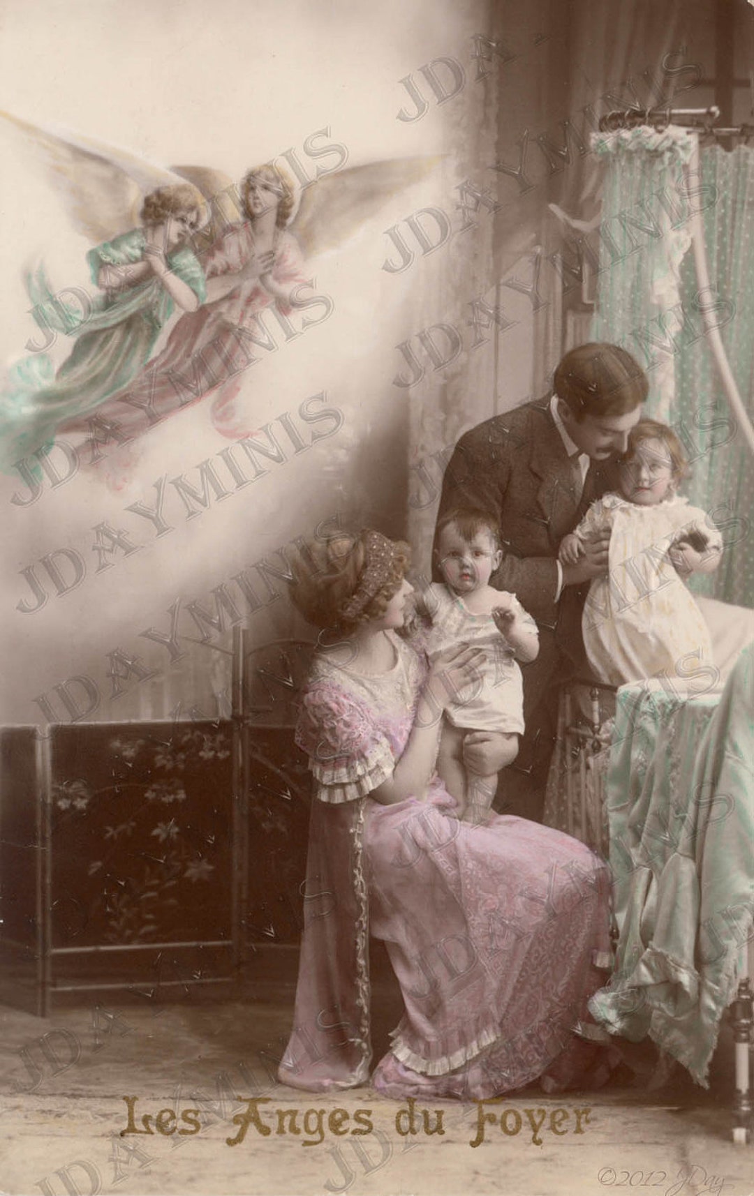 Angels of the Hearth, Christmas Instant Digital Download French ...