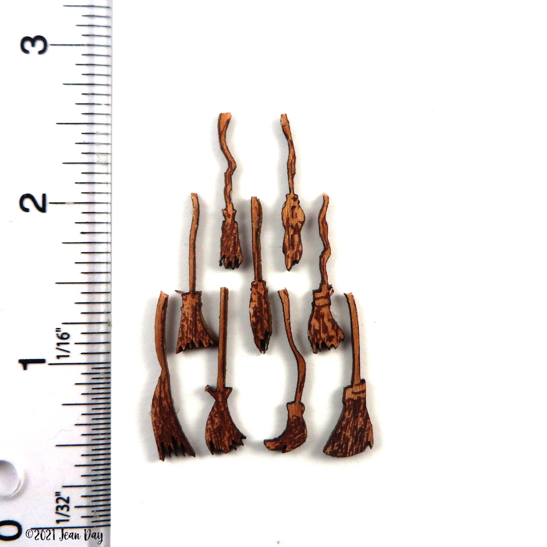 KIT, Witch's Brooms Quarter Scale Kit, Includes 9 Brooms, Laser Cut in ...
