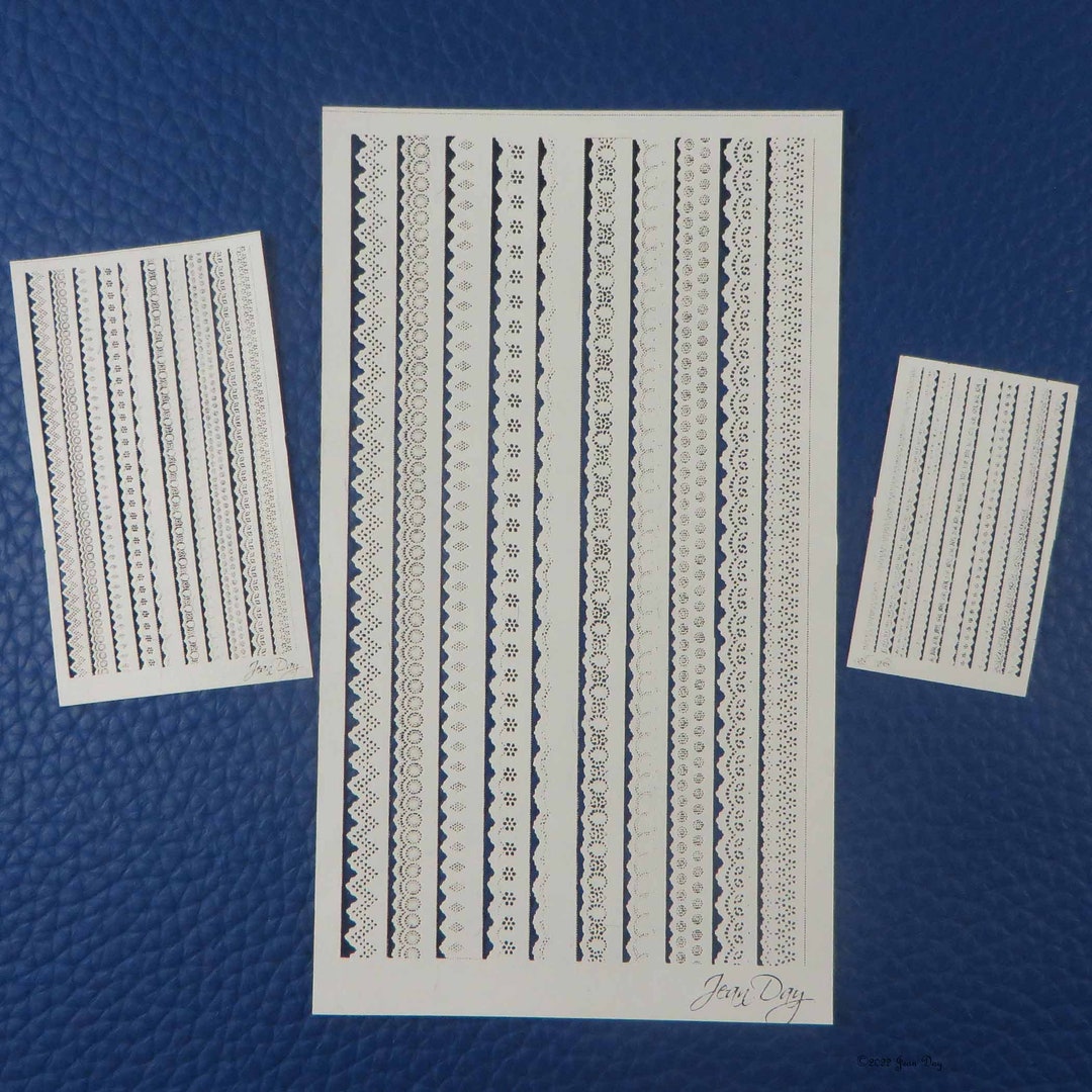 KIT Eyelet Style Lace Edging and Trims Kit in 3 Scales, Laser Cut in ...