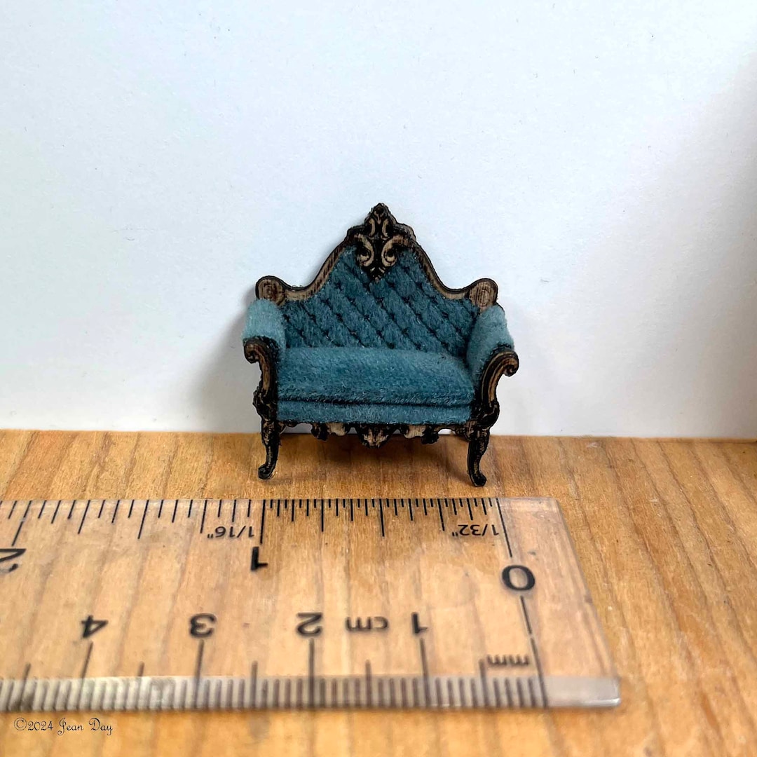 KIT Small French Sofa Kit, Laser Cut and Engraved Quarter Scale 1:48 ...