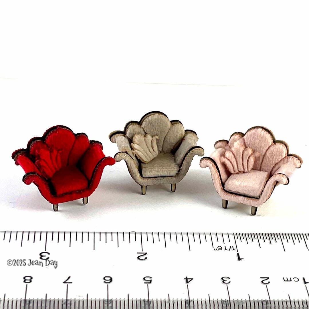 KIT Tulip Tufted Side or Accent Chair Kit, Laser Cut and Engraved in 1: ...